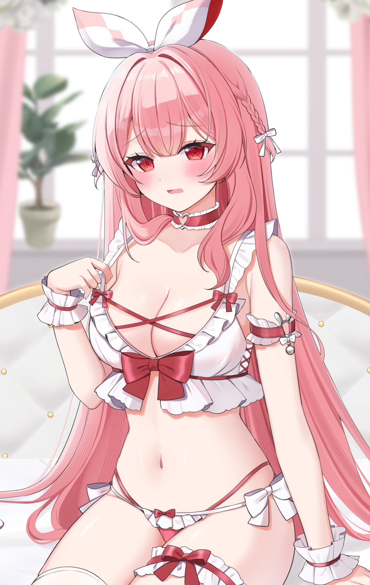 ichigoya yuki atelier live rosuuri (vtuber) animal ears bra bunny ears garter pantsu thighhighs ...